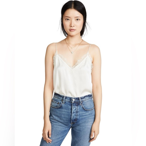 Anine Bing | Tops | Anine Bing Belle Silk Camisole In Ivory | Poshmark
